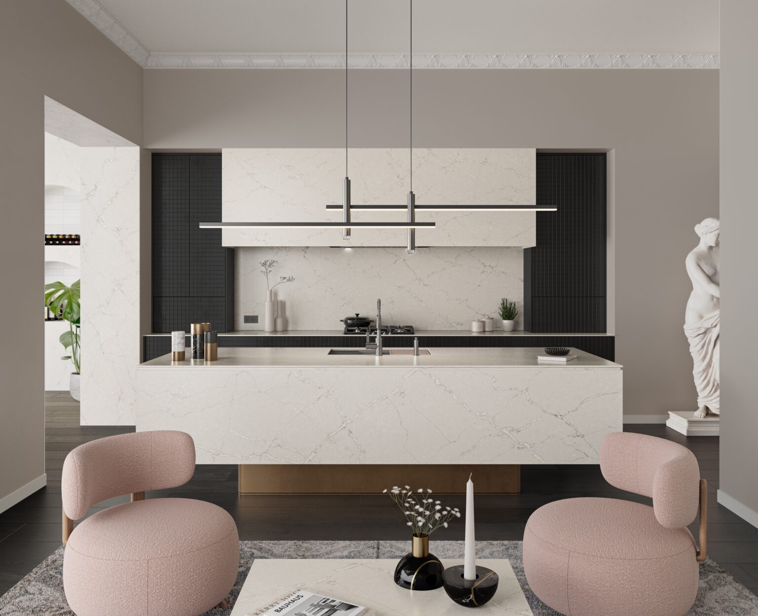 Victorian Silver - Le Chic by Silestone - Quartz Kitchen